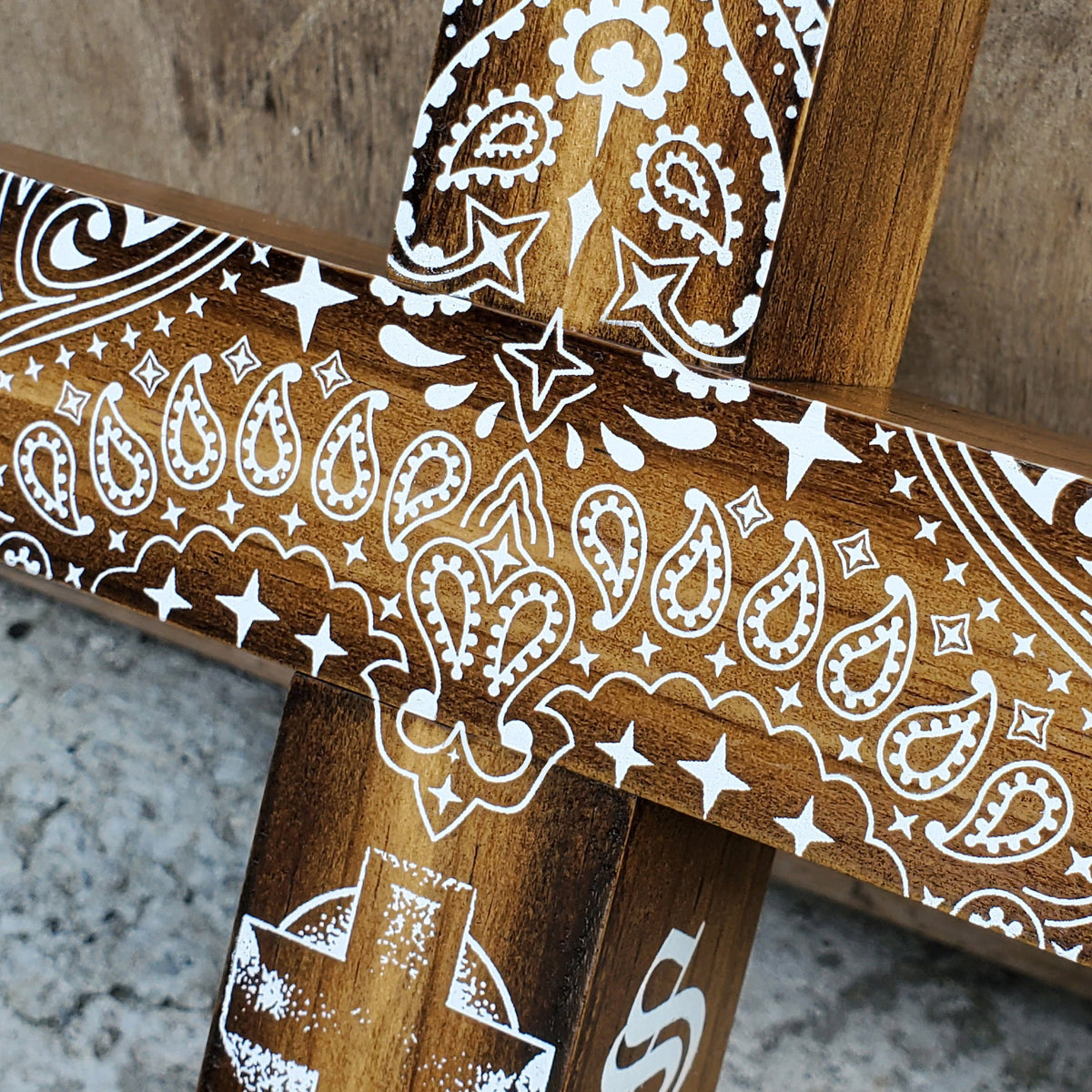 SRVNTZ X GBS Bandana Cross - Brown – Gods Brush Strokes